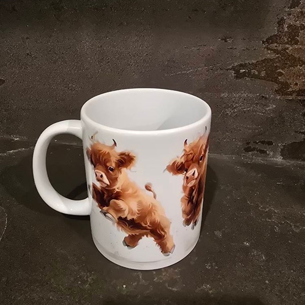 Highland Cow Mug, Cow Coffee Mug, Highland Cow Gifts, Animal Mug, Cow ...