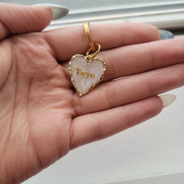Custom Small Heart Tags | Personalized Resin Pet ID Tags, Dog Tags, Cat ...