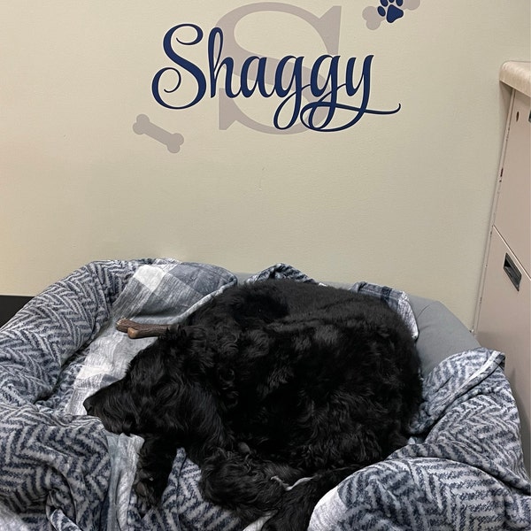 Personalized Dog Wall Decal - Dog Name Sticker - Dog Name Sign - Custom ...