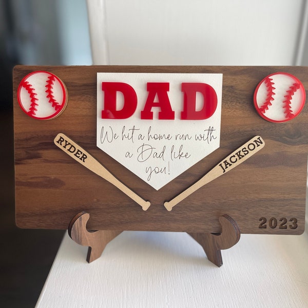 Baseball Themed Fathers Day Gift for Dad Sports Gift for Baseball Dad ...