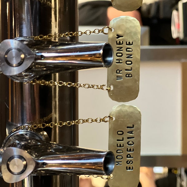 Brass Gold Metal Chalkboard ID Beer and Beverage Tag Perfect for ...