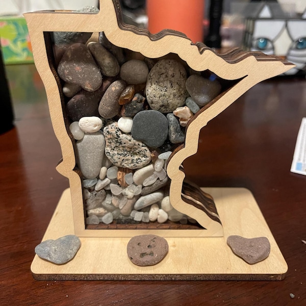 Michigan Yooper Upper Peninsula Shadow Box for Lake Superior Agates ...