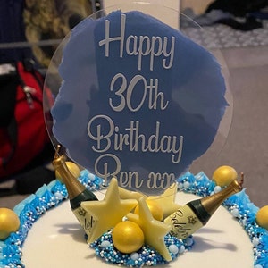 Custom Glitter Cake Topper, Personalised Cake Topper, Any Words Cake ...