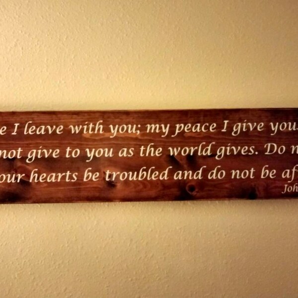 Personalized Bible Verse Wood Sign, Custom Scripture Wall Decor ...