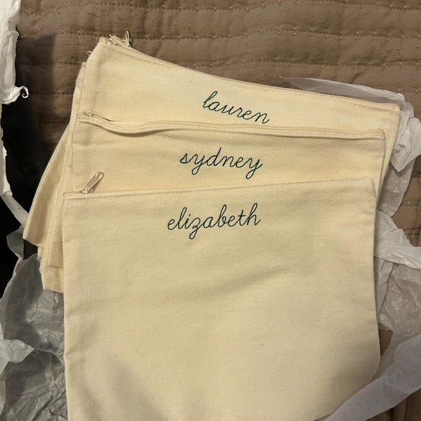 Large Personalized Pouch | Custom Beach Bach | Initial Water Resistant ...