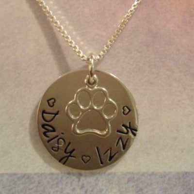 Custom Sterling Silver Dog Necklace Pet Jewelry - Etsy