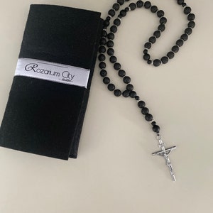 Men's Genuine Shungite Rosary, Catholic Rosaries, Prayer Necklace, Dad ...