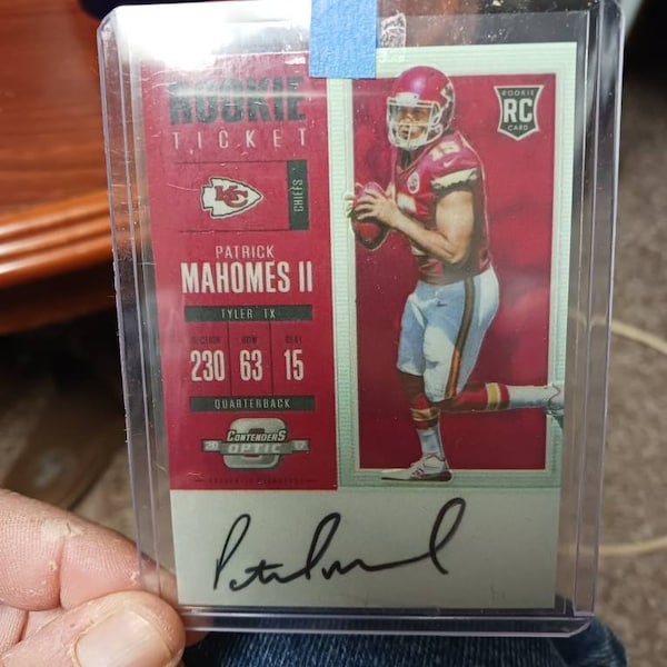 2017 Autograph Express #15 Patrick Mahomes Rookie Facsimile Auto Promo ...