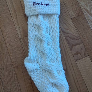 Crochet Pattern: Big Bold Cabled Stocking - Etsy