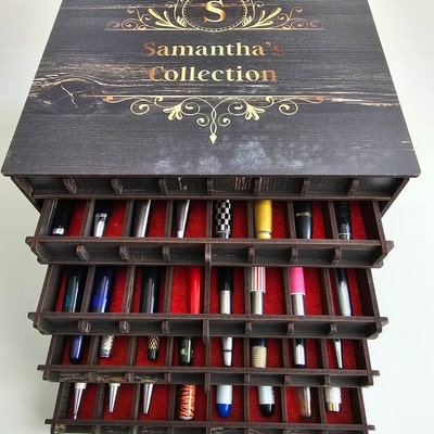 Personalized 4-tier Collection Box, Coin Collection, Stamp Collection ...
