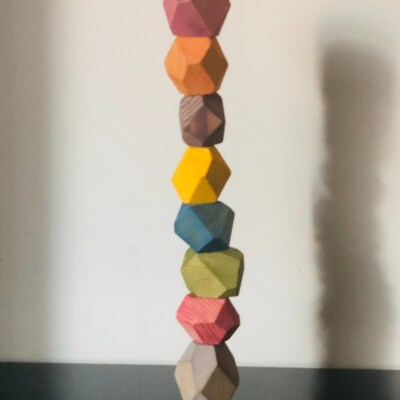 20 Natural Tree Building Blocks Montessori Inspired Wooden Toy Natural ...