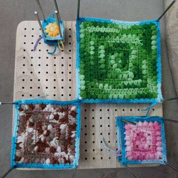 CROCHET PATTERN - Square Scramble - Crochet Blanket Pattern, Baby Throw ...