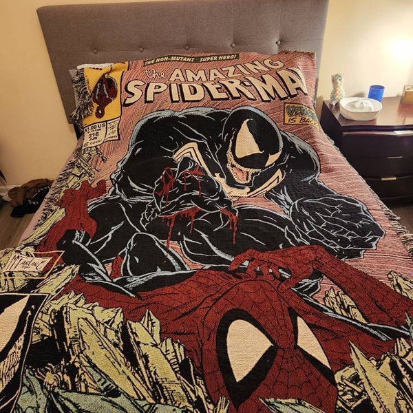 Cartoon Show Hand Woven Blanket | Comic Tapestry Throw | Poison - Etsy