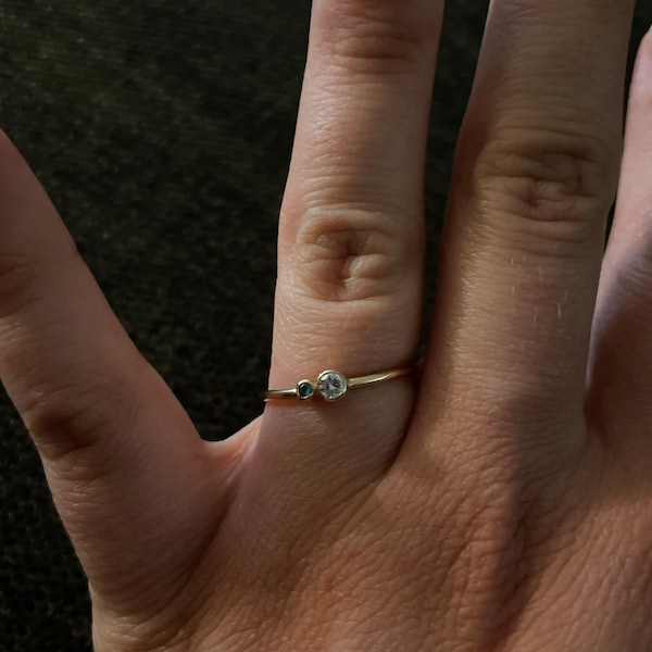 Mother Birthstone Ring, Dainty Birthstone Ring, Custom Birth Ring ...