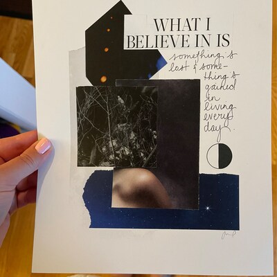 Handmade Home Decor Collage Digital Collage Gift for Friend Analog ...