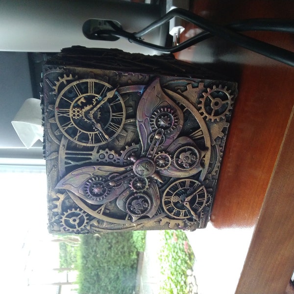 Exclusive Steampunk Tissue Box, Handkerchief Dispenser, Practical ...
