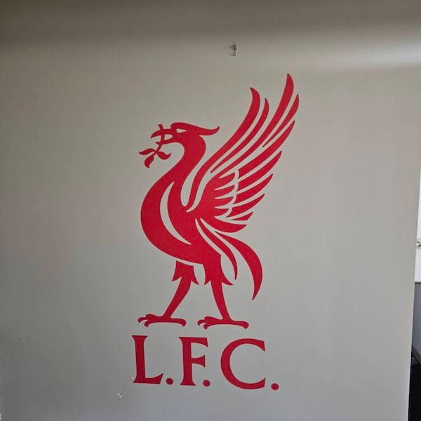 Liverpool Football Club - 'LFC' and Liver Bird Crest Wall Sticker - Etsy UK