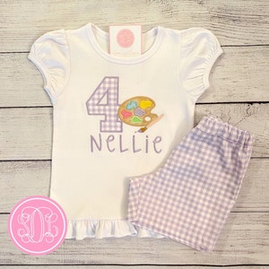 Paint Palette Numbers 1-9 Applique Paint Splatters Instant Download - Etsy