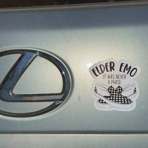 Elder Emo Waterproof Sticker It Was Never A Phase Emo Sticker Laptop ...