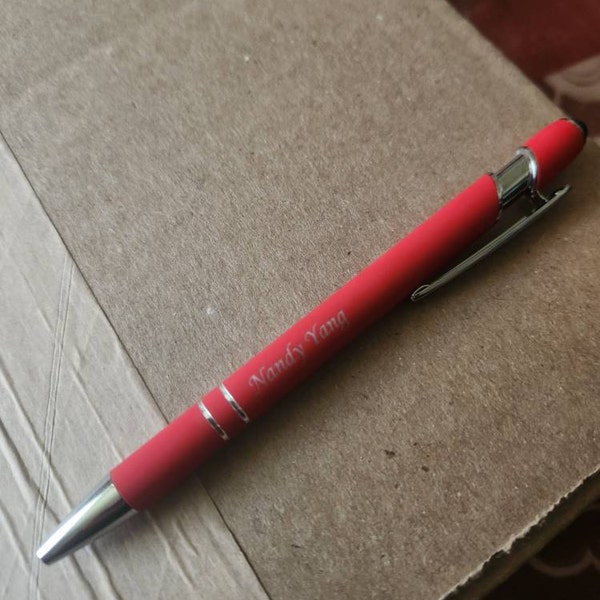 Personalized Luxurious Soft Touch Rose Gold Pen, Rubberized Soft Touch Ballpoint Pen, Fancy ...