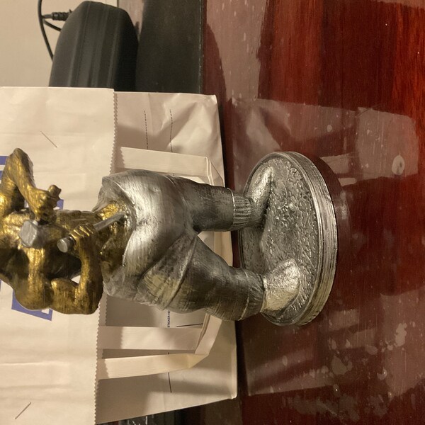 Self-made Man Gold Figurine – Motivational Fitness Sculpture 16cm - Etsy