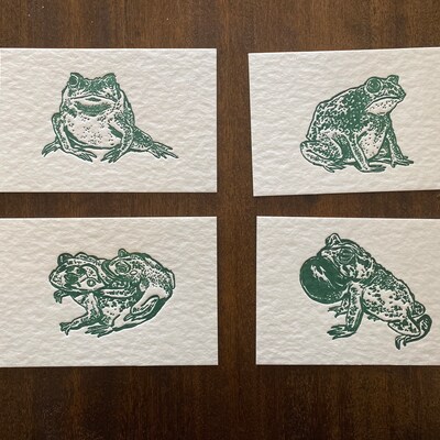 Letterpress Frog and Toad Art Print Collection - Etsy