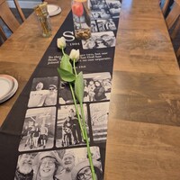 Custom Photo Table Runner, A Year in Review Photo Table Runner, Family ...