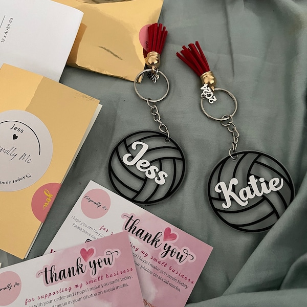 Personalised Netball Keyring / Personalised Netball Keychain / Sports ...