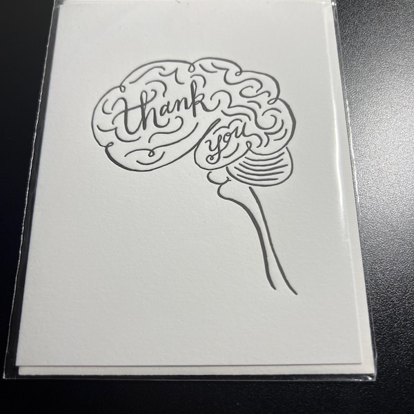 Brain Organ Thank-you Card - Etsy
