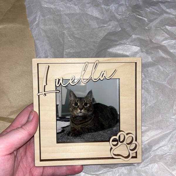 Personalized Cat Frame Custom Cat Name Picture Frame Gifts for Cat ...