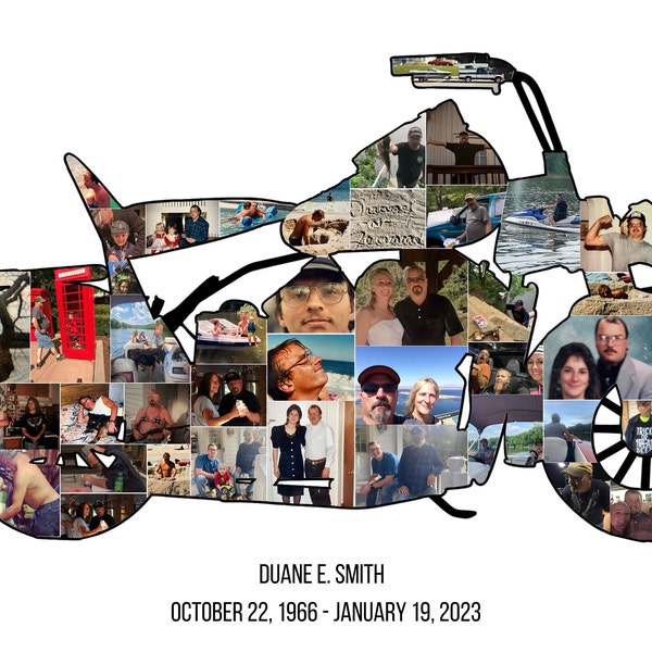 Custom Harley Davidson Gift Motorcycle Photo Collage Template Gift for ...