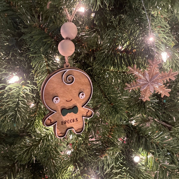 Personalized Gingerbread Cookie Christmas Ornament Custom Gingerbread ...