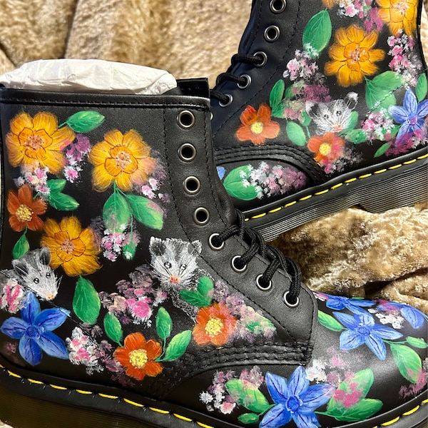 Custom Painted Dr. Martens 1460s // Personalized Handpainted Shoes ...