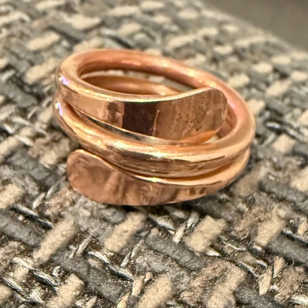 Pure 100% Copper Wrap Ring, Arthritis Thumb Ring, Solid Copper Ring ...