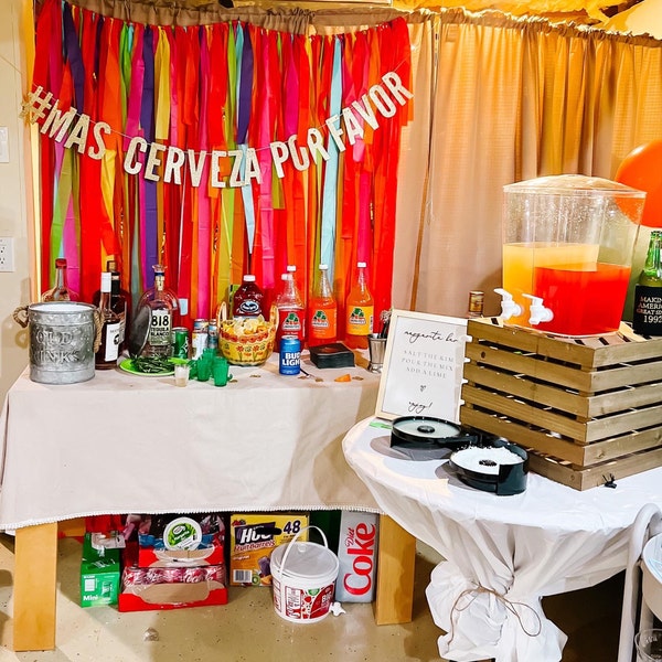 Fiesta Backdrop, Fiesta Decorations, Streamer Backdrop, Fringe Backdrop ...