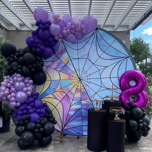 Stained Glass Window Birthday Photo Backdrop for Photography Polyester ...