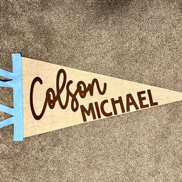 Large Felt Boy Name Banner, Personalized Kids Room Sign, Boys Name ...