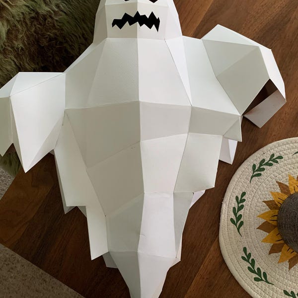 Papercraft DIY Ghost , Papercraft Halloween Ghost, Dxf Ghost Drawing ...