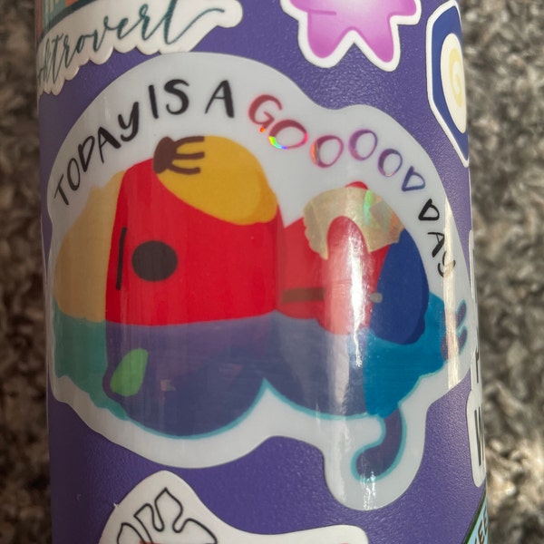Holographic Pascal Good Day ACNH Sticker - Etsy