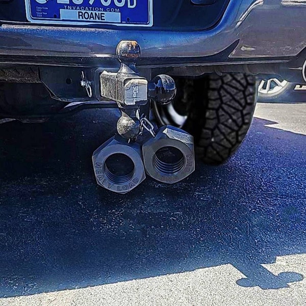 Big Truck Nuts: 4" Hex Design Rear Bumper Art - Stainless Steel Chain ...