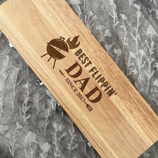 Gift for Dad, Personalized Grill Set, Custom Father's Day Gift, Bbq ...