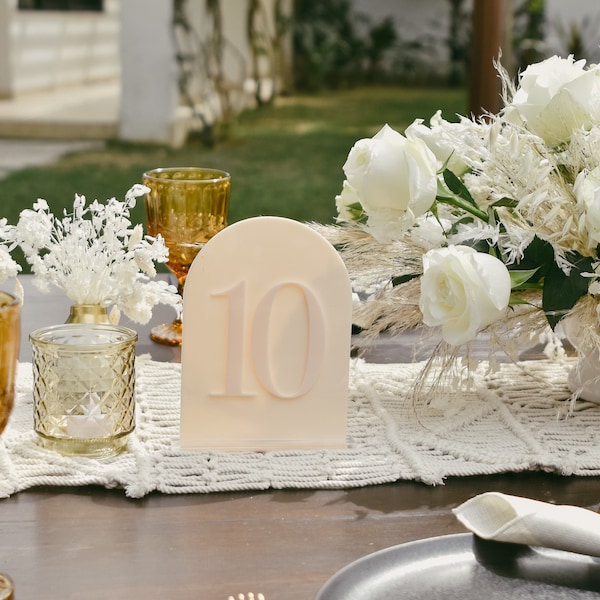 Acrylic Table Number With 3D Numbers - Etsy