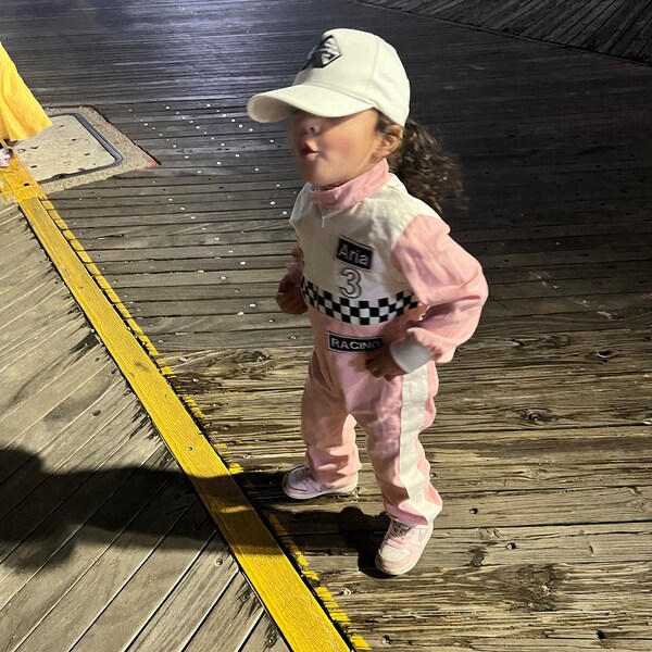 Personalized Pink Racer Long/shorts Jumpsuit*racer Fast One Birthday ...