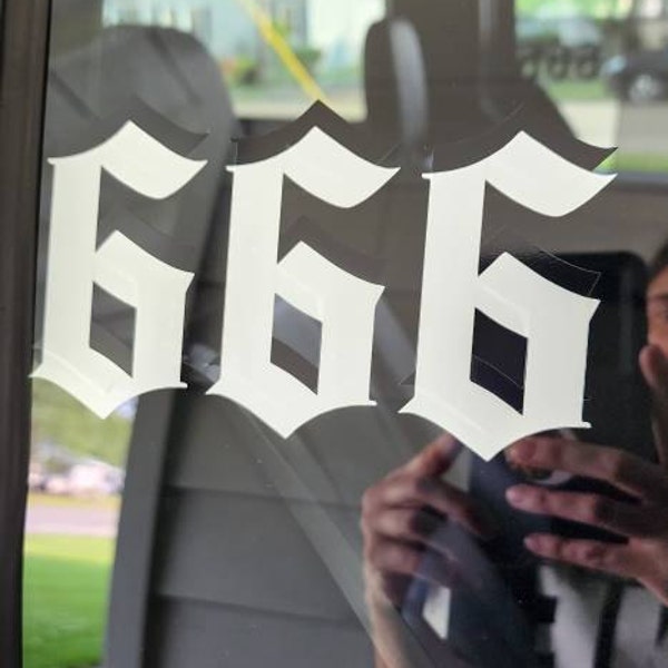 666 Vinyl Sticker Decal - Etsy