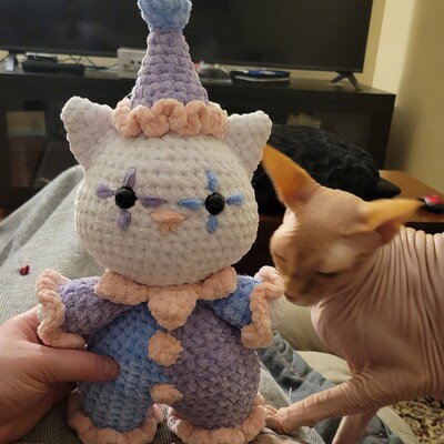 Crochet Jester Kitty and Bunny Pattern. Crochet Jester Bunny. - Etsy