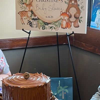 EDITABLE Greenery Woodland Baby Shower Welcome Sign. Rustic Forest ...