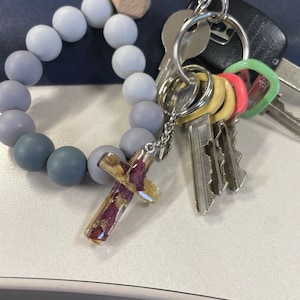 Funeral Flower Petal Memorial Cross Epoxy Memorial Flower Keepsake ...