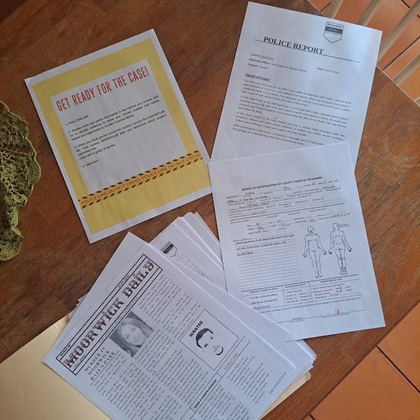 Printable Cold Case File - Unsolved Murder Mystery Party Game ...