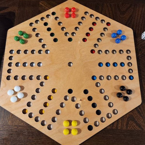 6 Player Aggravation Board Game Including Marbles and Dice - Etsy