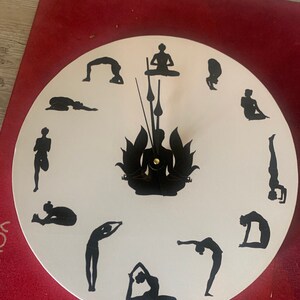 Day&night Yoga Clock Vinyl Yoga Wall Clock Yoga Gift Gift - Etsy